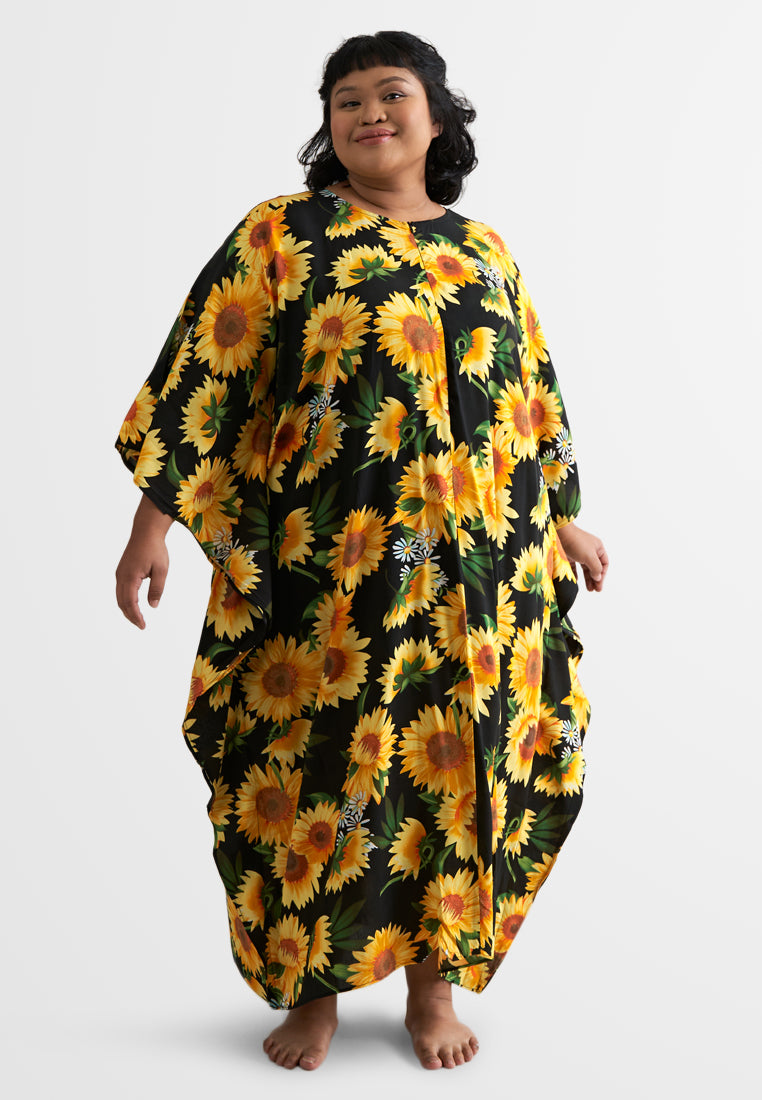Bathia Cotton Rayon Lounge Caftan Dress – Mis Claire