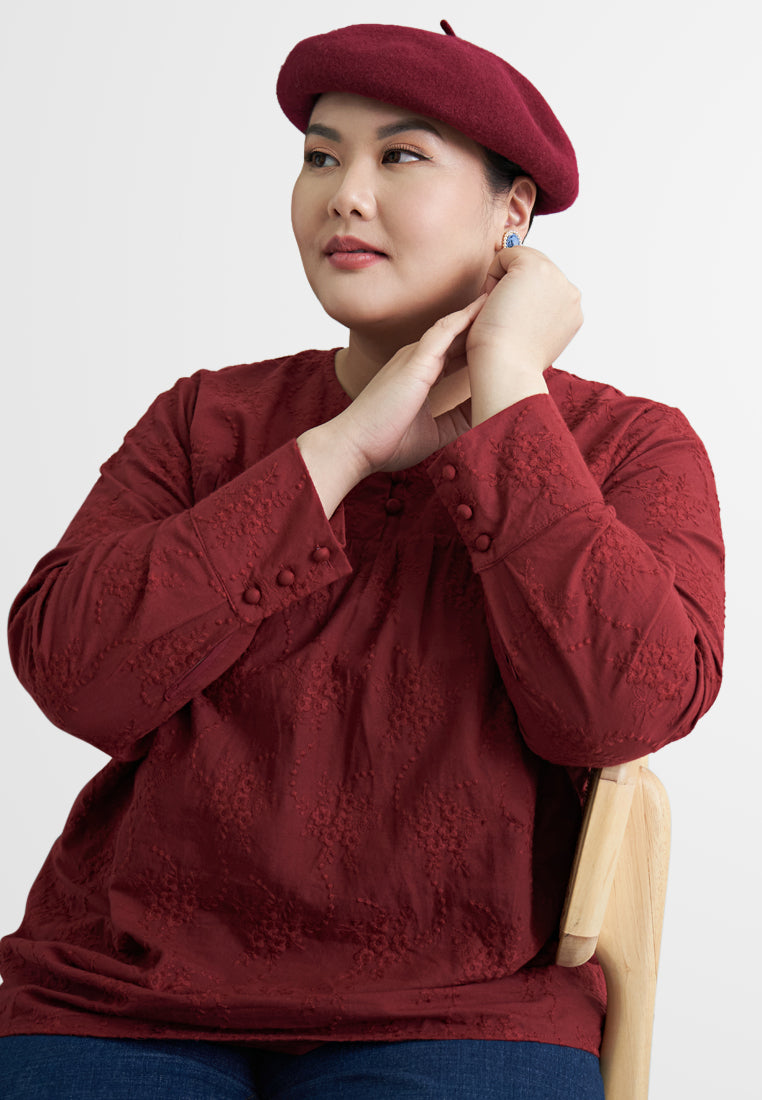 Francille Floral Eyelet Embroidery Blouse – Mis Claire