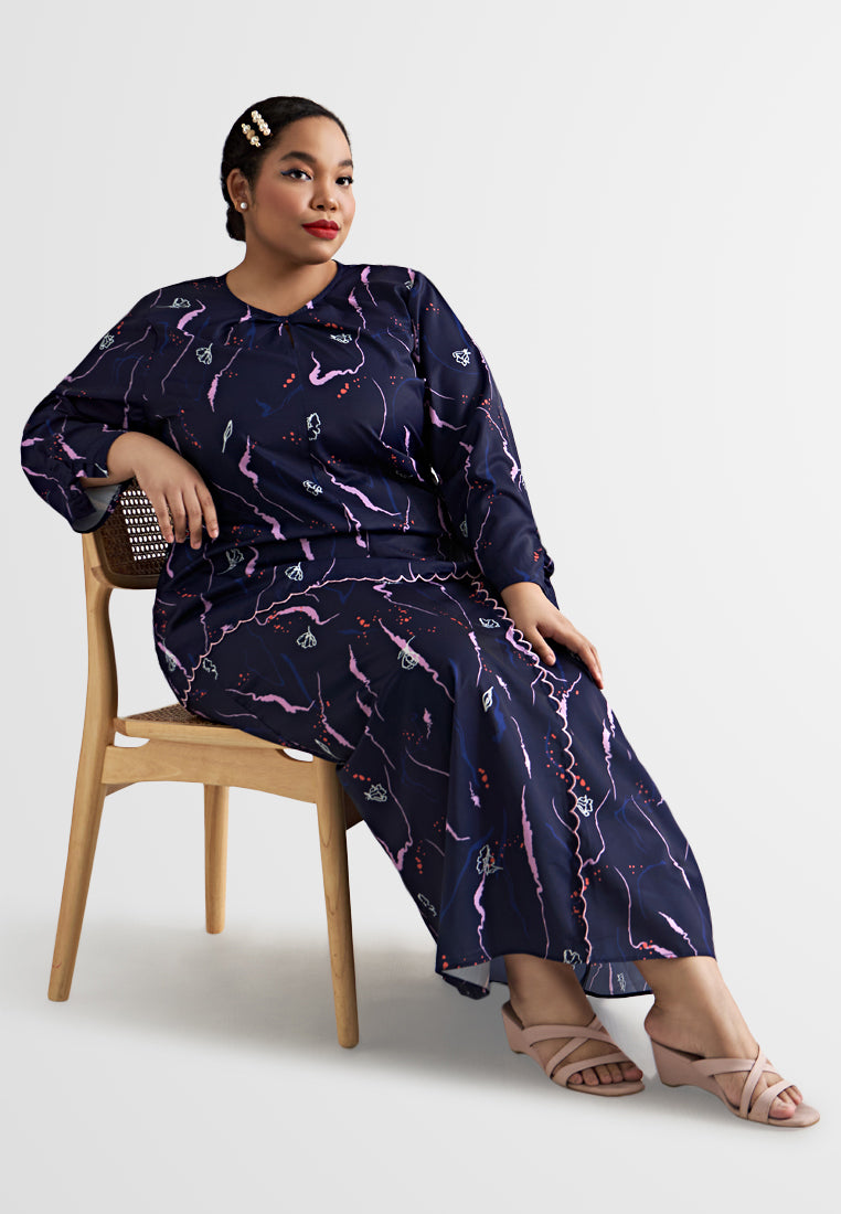 Irdina Ikatan Raya Print Ribbon Collar Kurung Set – Mis Claire