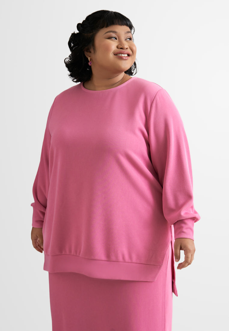 Jennifer Long Ribbed Slit Jumper Top – Mis Claire