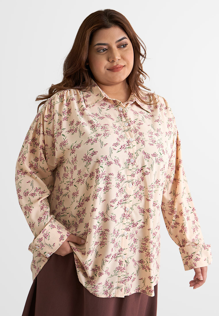 Percy Printed Basic Button Shirt – Mis Claire