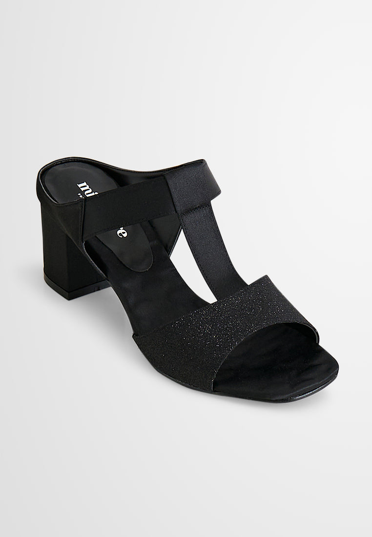 Rennie Satin With Glitter Strap Heels – Mis Claire