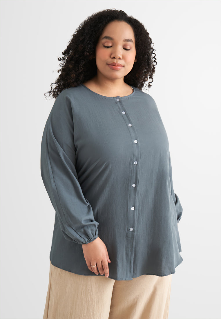 Paloma Minimalist Cotton Button Blouse – Mis Claire