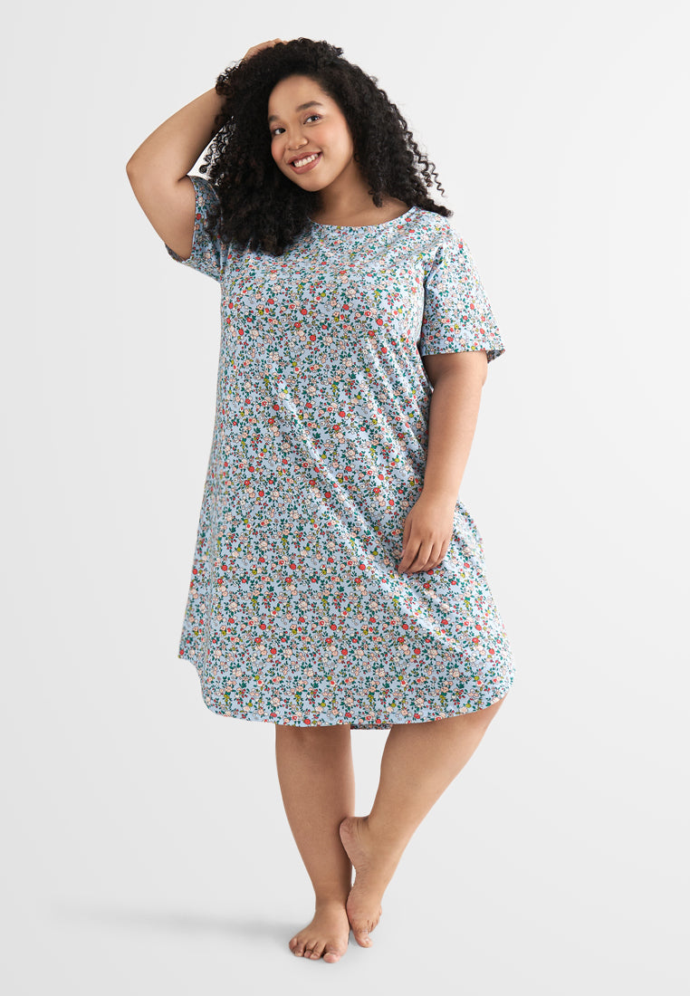 Slumber Printed Lounge Sleep Dress – Mis Claire